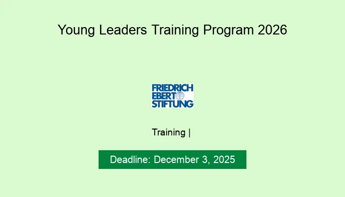 Young Leaders Training Program 2026 | ScholarshipSet